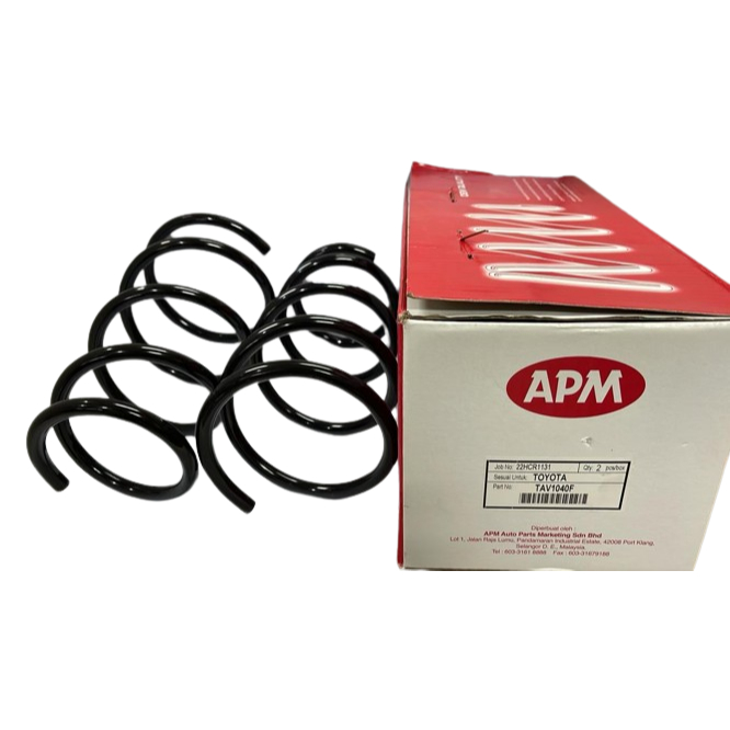 AVANZA F601, F602 FRONT AND REAR APM STANDARD OEM COIL SPRING TAV1040F ...