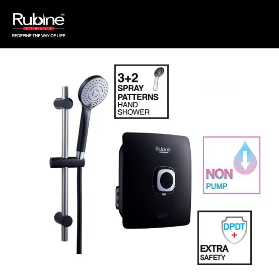 RUBINE CUBO NON PUMP WATER HEATER BLACK RWH-C500N-BSB/RWH-C500N-MASB ...