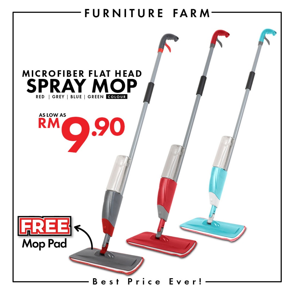 F&F: SPRAY MOP with Micro-Fibre Pad/mop lantai viral/spray mop/mop ...
