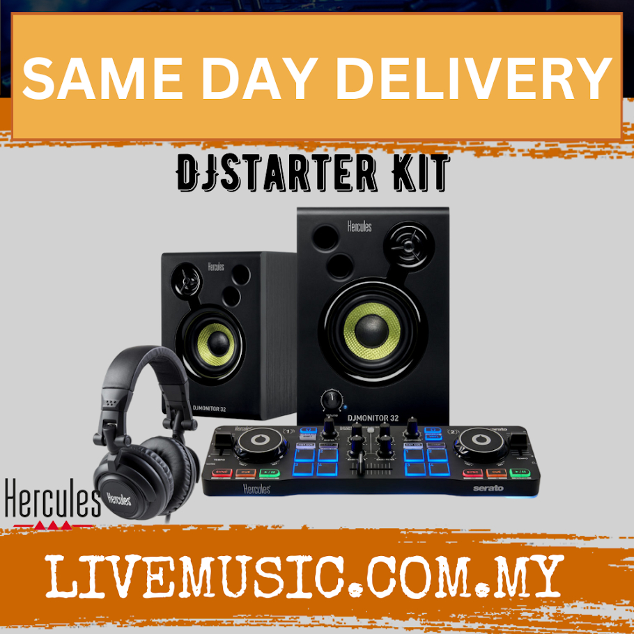 Hercules DJ Control Starter Kit for beginners with Hercules Starlight ...