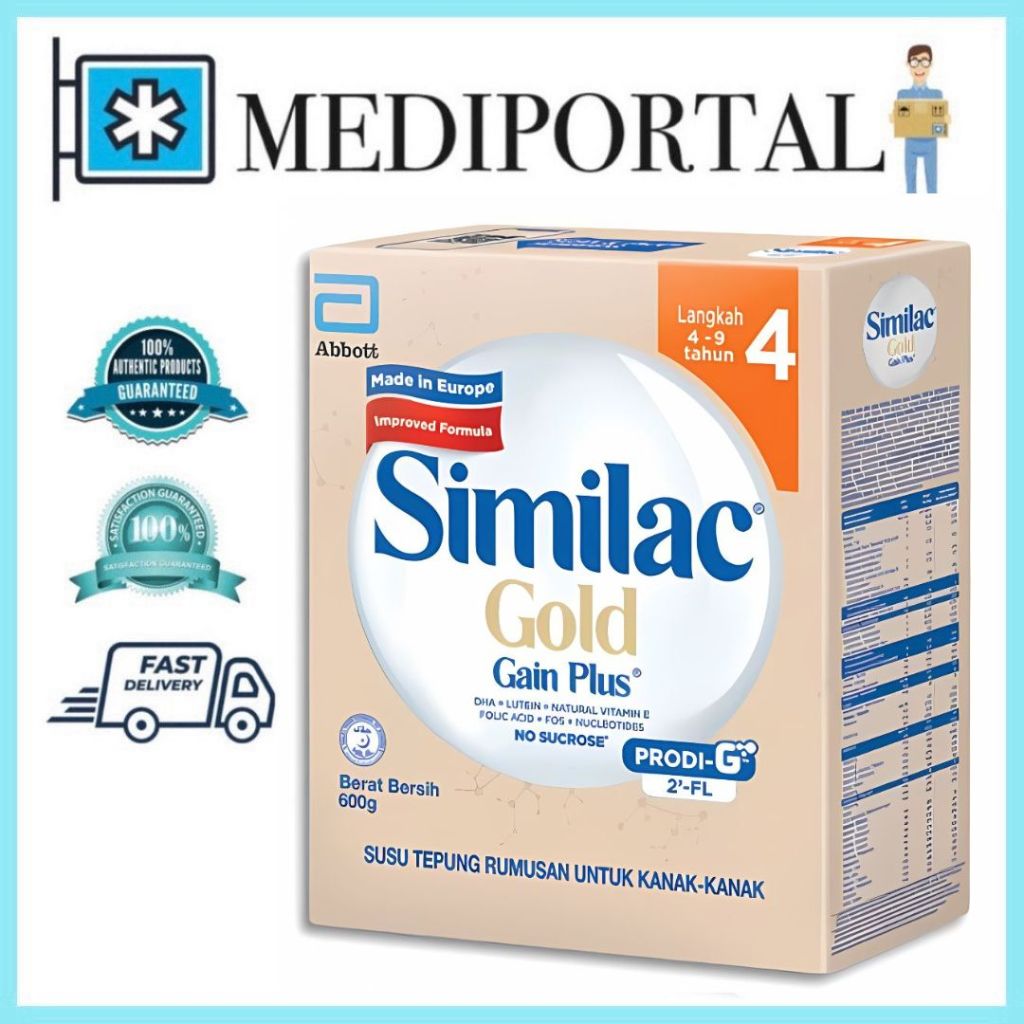 Mediportal Similac Gold Gain Plus Step 4 600g Growing Up Milk for Faster Learning BIB | Shopee ...