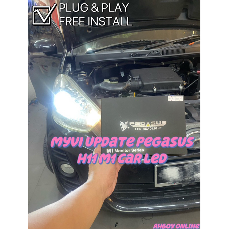 MYVI 2005-2020 PEGASUS CAR HEADLAMP NEW PRODUCT M1 LED H11/H4 45W ...