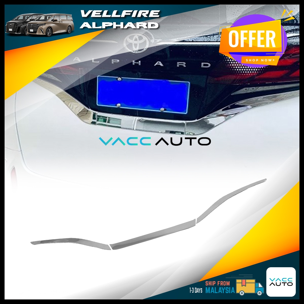 Toyota Alphard Vellfire 2024 - 2025 AH40 AGH40 Rear Plate Lower Chrome ...