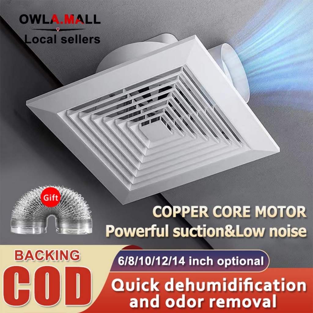 6/8/10/12/14 inch Exhaust Fan Ceiling Type ventilator fan bedroom ...