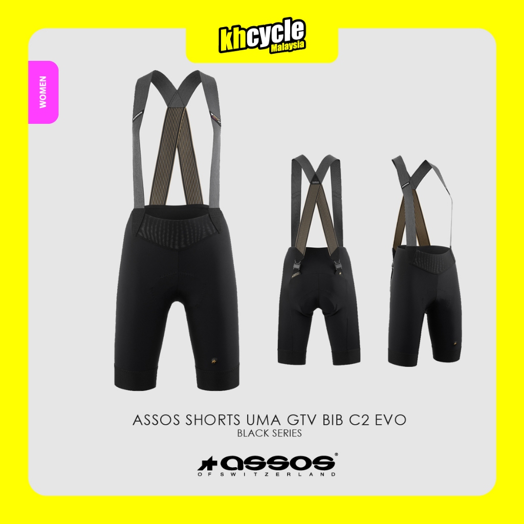 Assos Shorts Bib UMA GTV C2 EVO - black series (Female) | Shopee Malaysia
