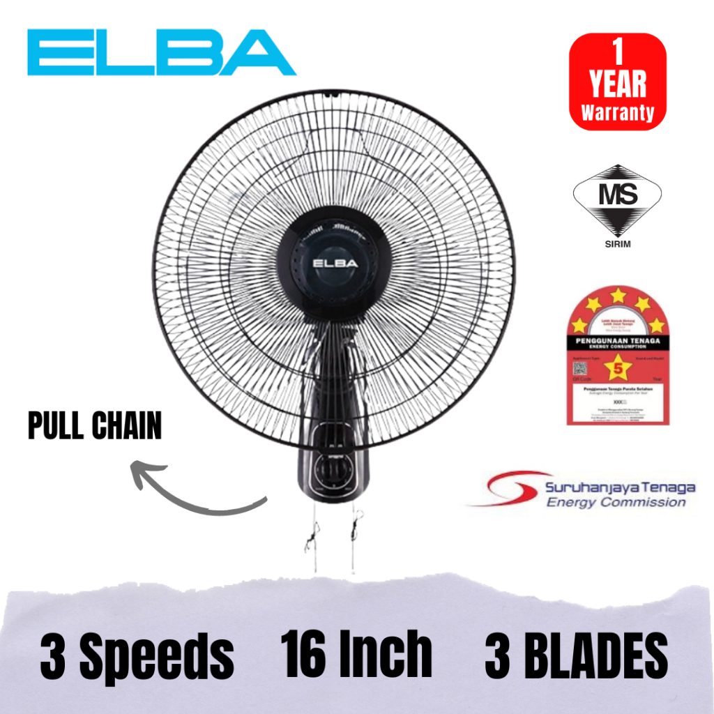 ELBA WALL FAN 16" REMOTE CONTROL | KIPAS DINDING ELBA | Shopee Malaysia