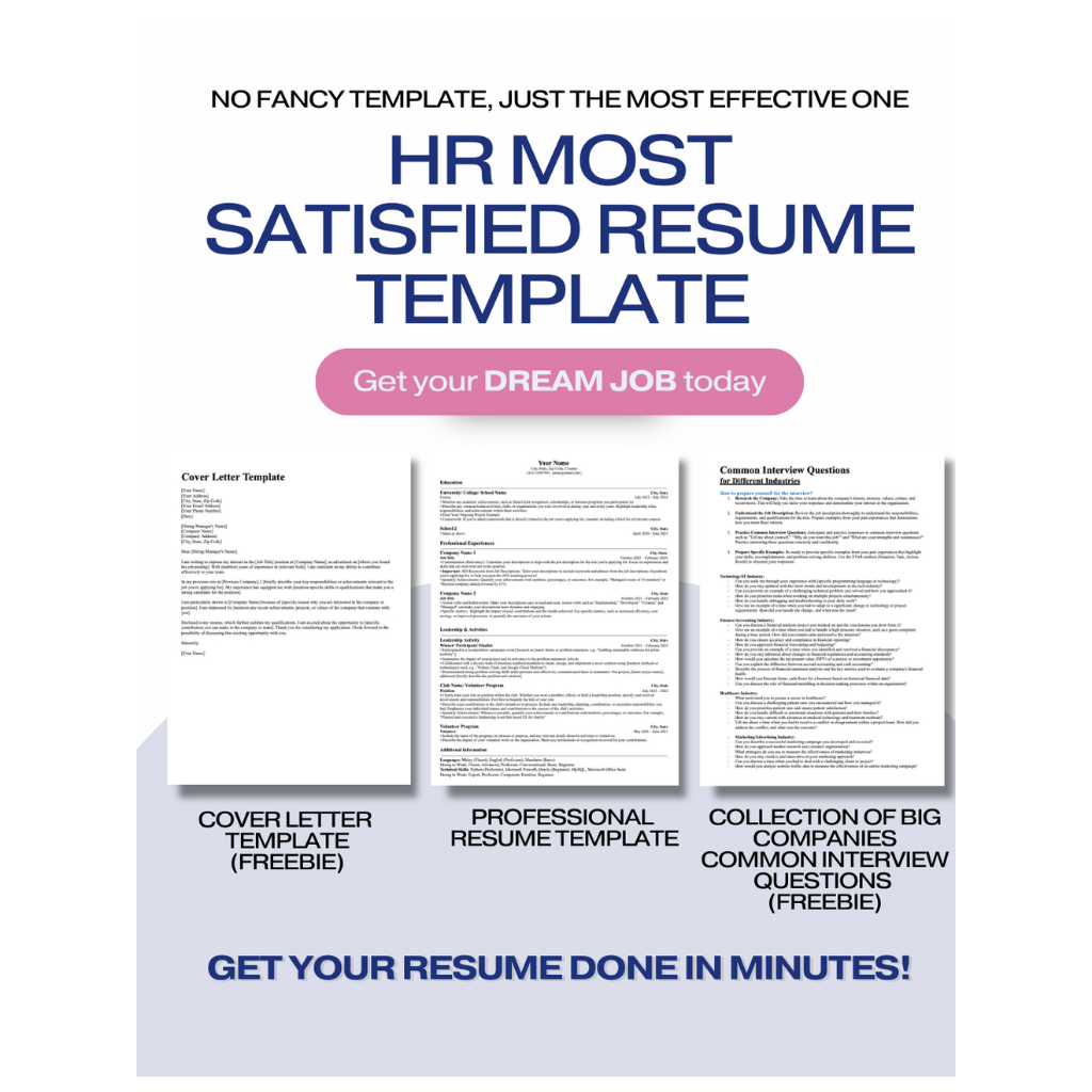 (Instant Edit and Download, Resume in 10 minutes) PROFESSIONAL RESUME ...