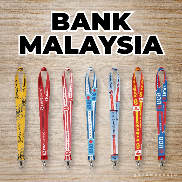 💜 Lanyard Maybank / CIMB / PBe / RHB / HLB / AmBank / UOB Bank (20mm ...