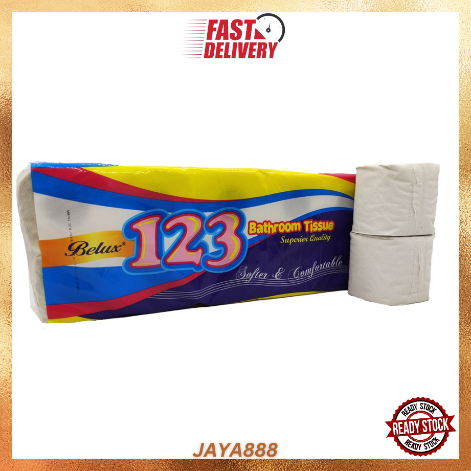 BELUX 123 Bathroom Tissue / Toilet Paper ( 10 Roll ) / TISU TANDAS | Shopee Malaysia