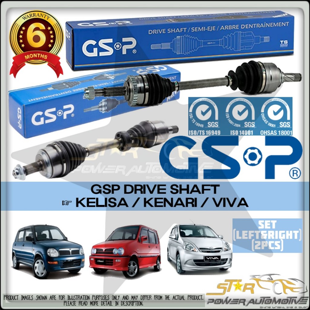 PERODUA KELISA / KENARI / VIVA (2000-2014) GSP DRIVE SHAFT (LEFT ...
