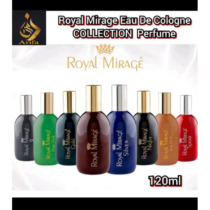 Royal Mirage Eau De Cologne collection Perfume Spray For Men 120ml ...