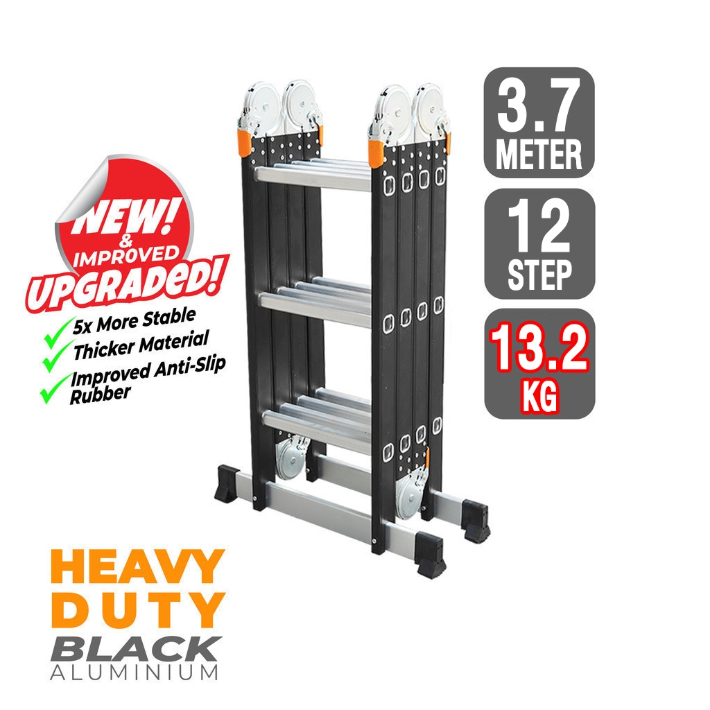 🚀Fast delivery🚀Aluminium Folding ladder 4.7m/3.7m Folding ladder 4x5 ...