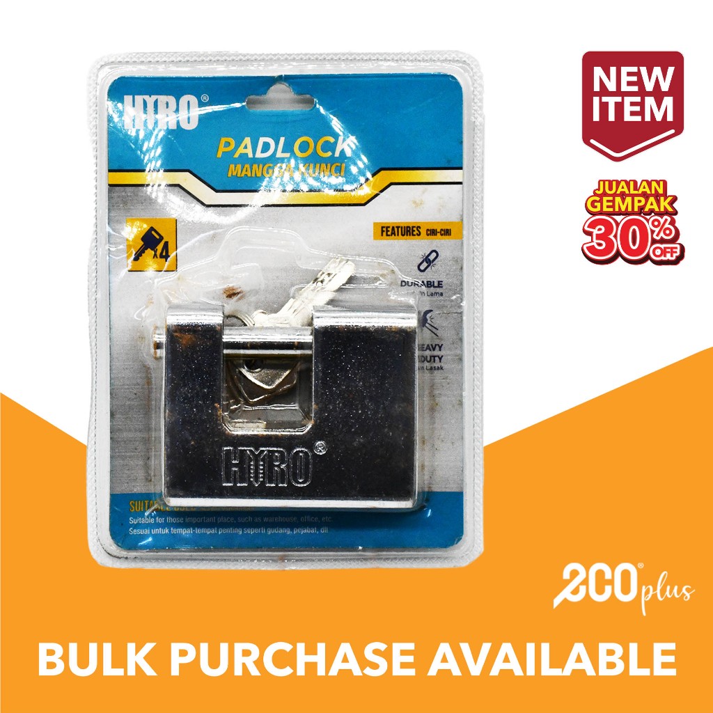 Hiro Padlock 80mm (3.5cm x 13cm x 17cm) | Shopee Malaysia