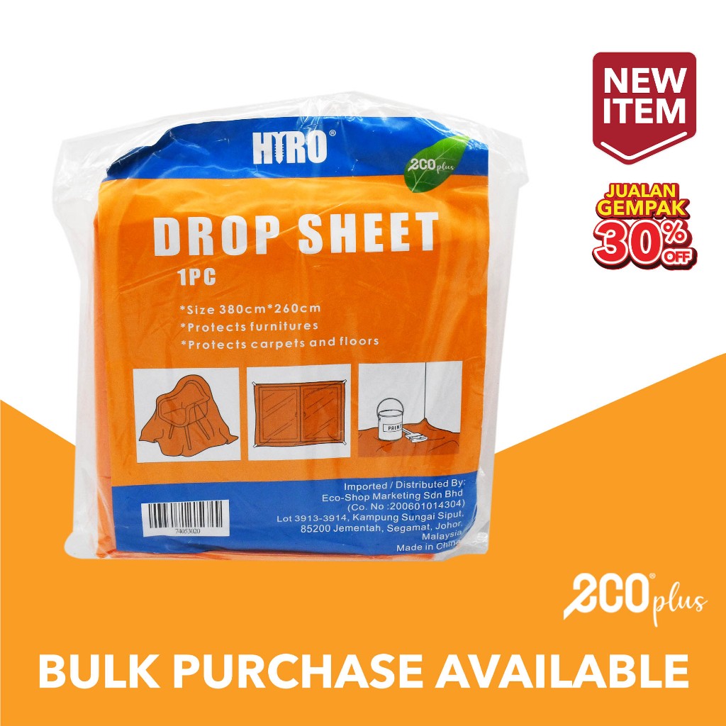 Hiro L Size Drop Sheet (380 x 260cm) | Shopee Malaysia