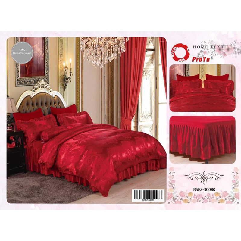 High Quality Cadar pengantin 7in1 Comforter Set/ Size KING QUEEN/ Ropol ...
