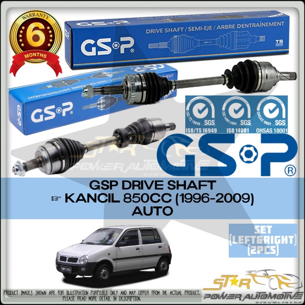 PERODUA KANCIL 850CC (AUTO) (1996-2009) GSP DRIVE SHAFT (LEFT & RIGHT ...