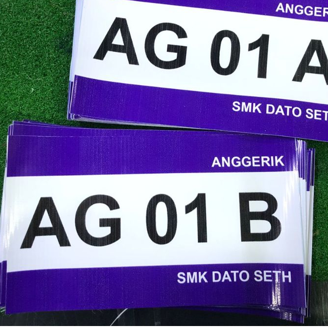 Nombor bib perlumbaan/Bib Peserta larian/Racing bib number custom ...