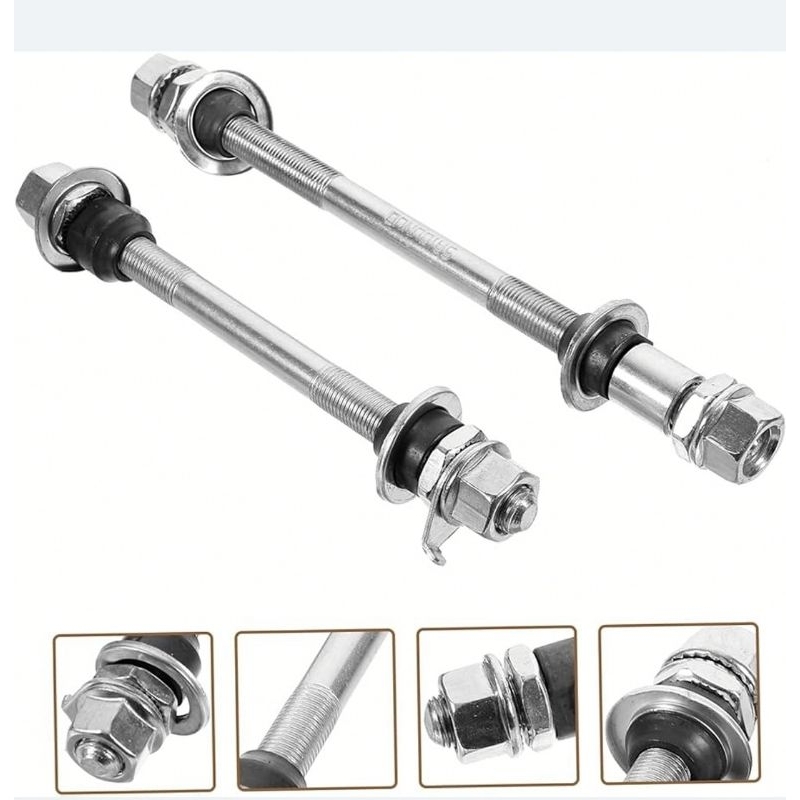 Bicycle Wheel Hub Axle Spindle Shaft Front Rear Roda Basikal Depan ...