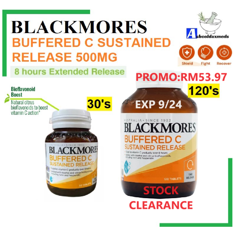 BLACKMORES Buffered C 30S/90S/120S EXP04/2026 (Vitamin c 500mg Slow ...