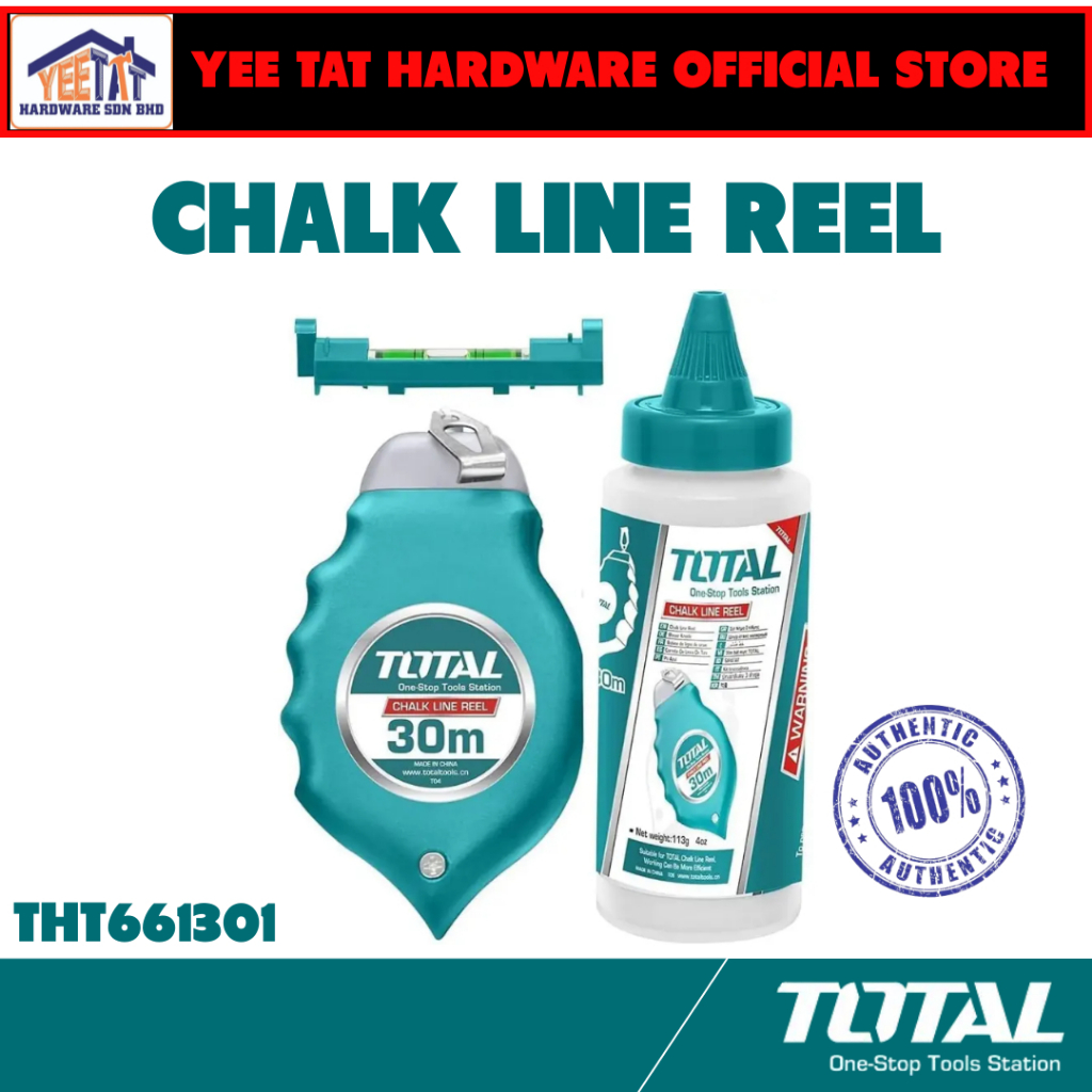 [ TOTAL ] THT661301 CHALK LINE REEL 30M | Shopee Malaysia