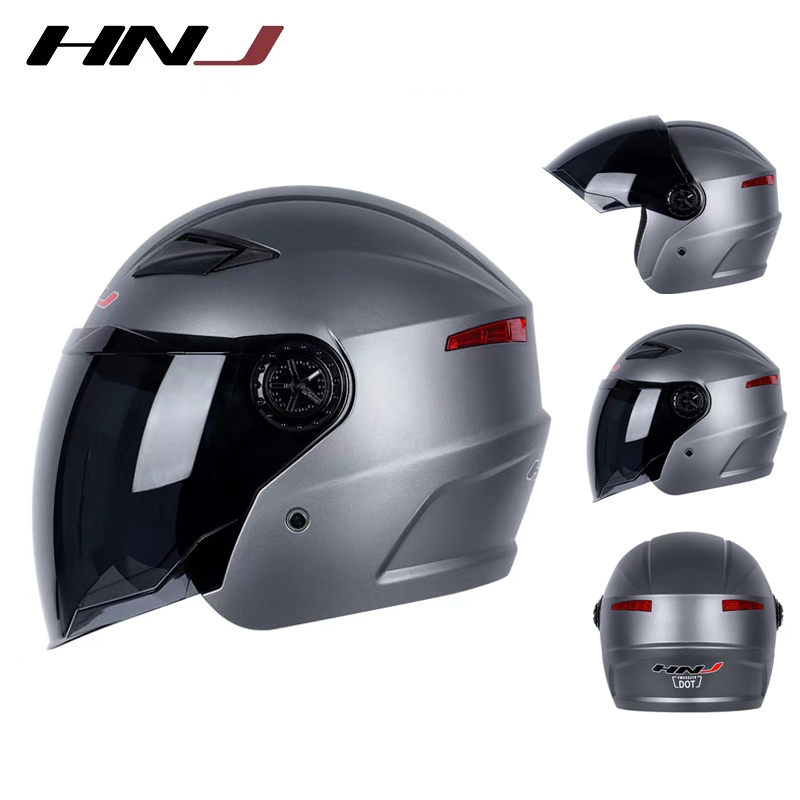 HNJ Half Face Helmet Open Face Electric Bike Comfortable Lining General ...