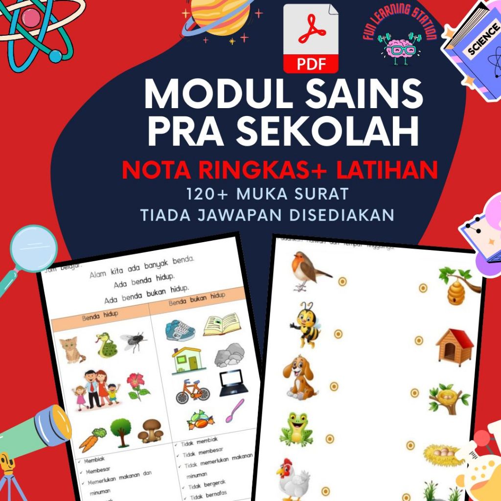 Z12 (PDF) Modul Sains Pra Sekolah I Latihan Tadika | Shopee Malaysia