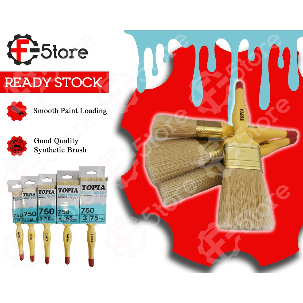 Topia 750 Synthetic Paint Brush x 1 Doz (12pcs) | Shopee Malaysia