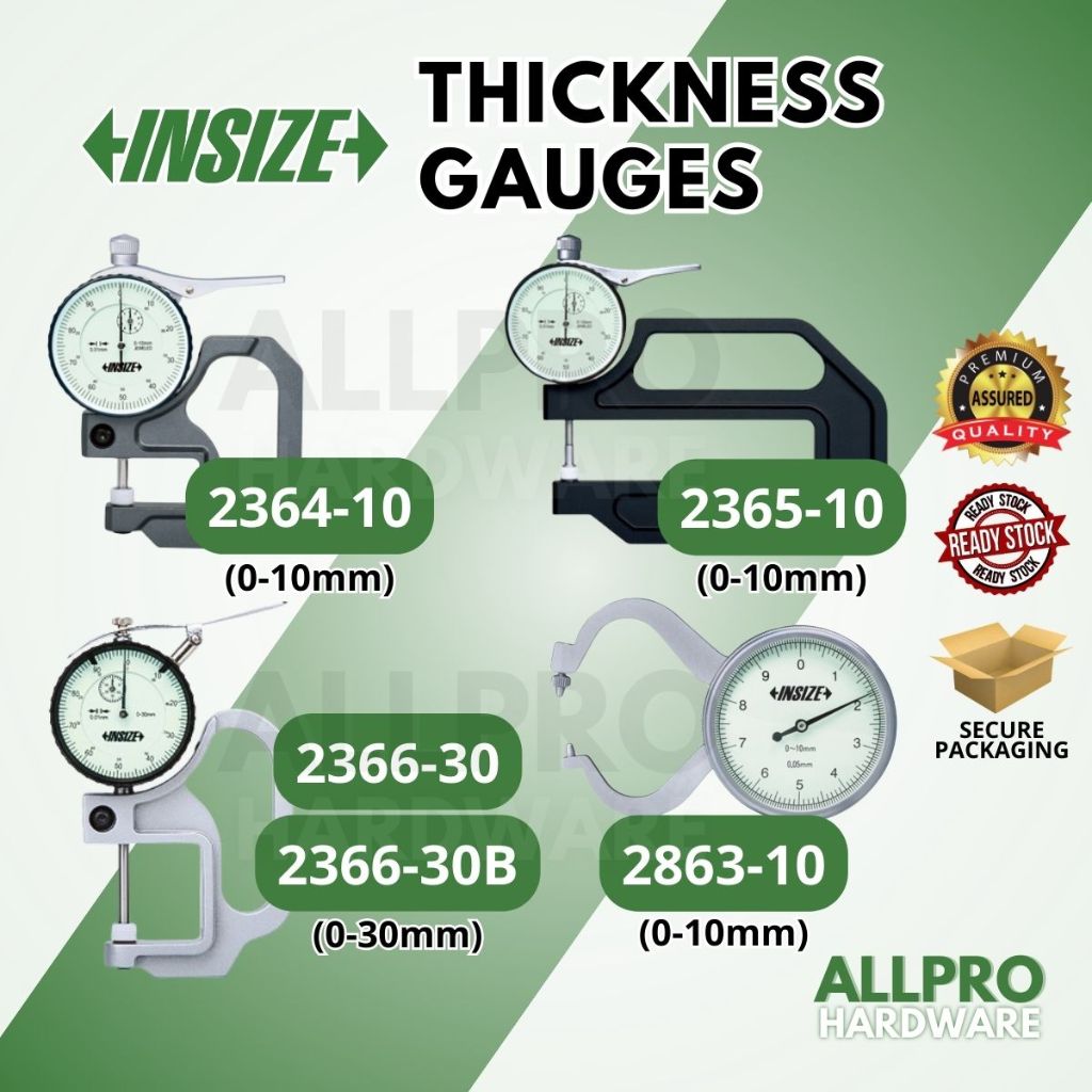 INSIZE 2364 / 2365 / 2366 / 2863 Thickness Gauge / Gage | Shopee Malaysia