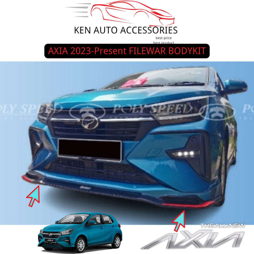 AXIA 2023-Present BARU NEW FILEWAR BODYKIT/ SKIRTING AXIA BARU (ABS ...