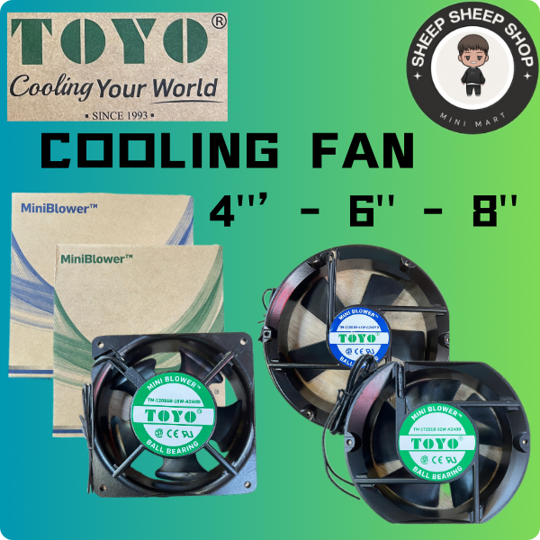 @ TOYO @ *4" *6" *8" Axial Fan with Ball Bearing Cooling Fan TM-120S1B ...