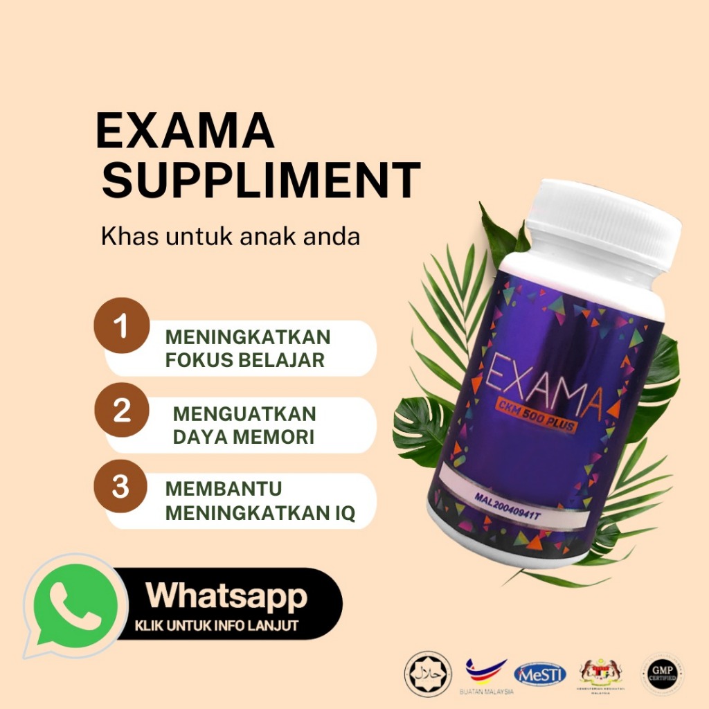 🔥[VIRAL]🔥 VITAMIN EXAMA UBAT MINDA ANAK-ANAK ORIGINAL HQ 100% | Shopee Malaysia