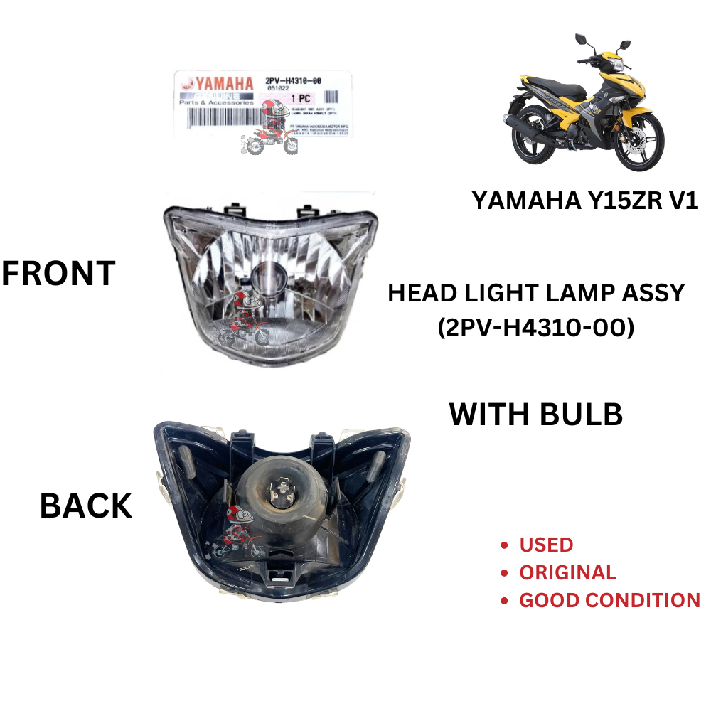 (Used) YAMAHA YSUKU Y15ZR Y15ZR V1 FRONT HEAD LIGHT LAMP ASSY LAMPU BESAR DEPAN HEADLAMP ...