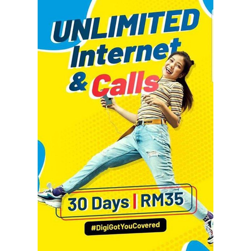 PLAN PREPAID DIGI EDISI KUNING RM39 UNLIMITED DATA | Shopee Malaysia