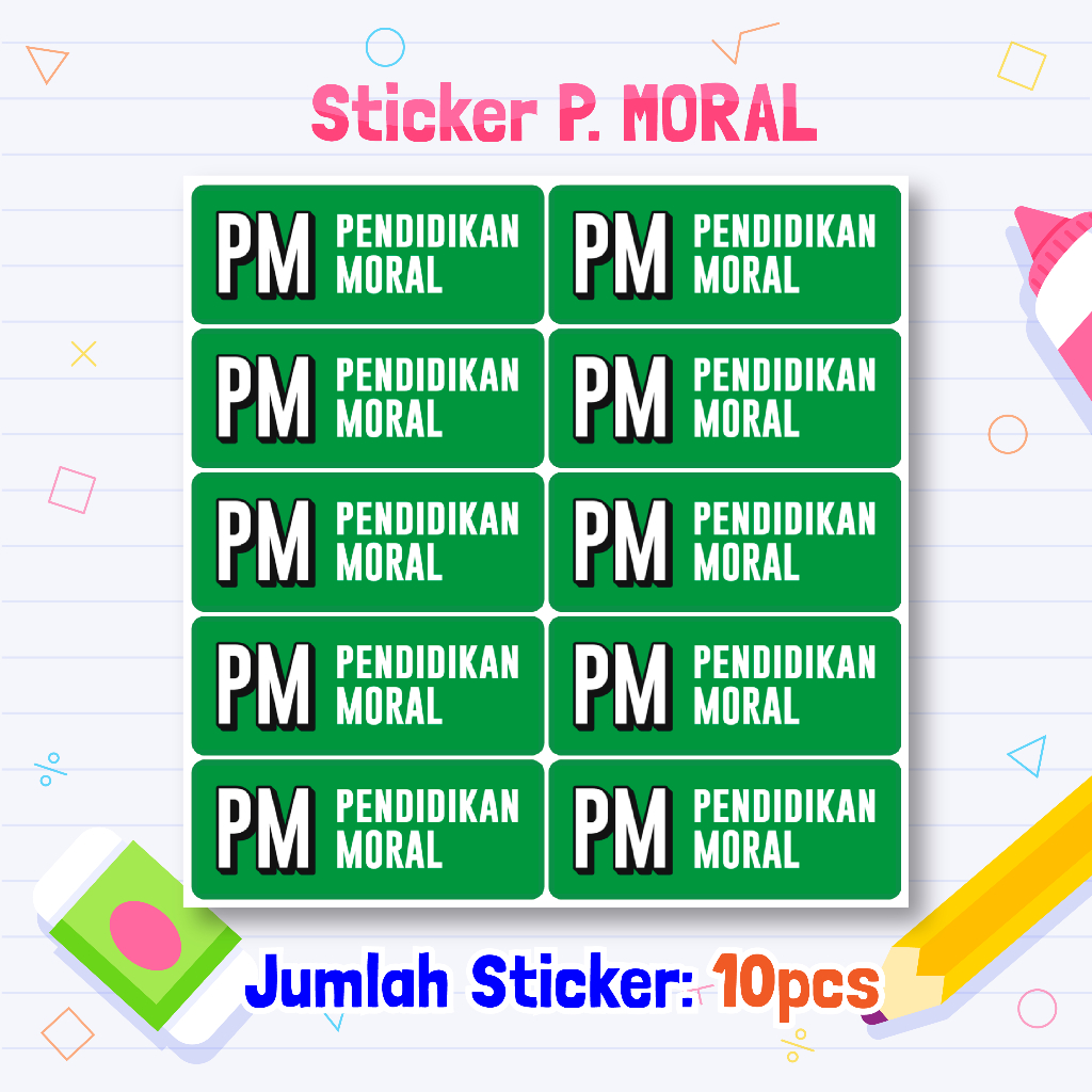 Sticker Subjek Sekolah Rendah And Agama Kafa Readymade Shopee Malaysia 