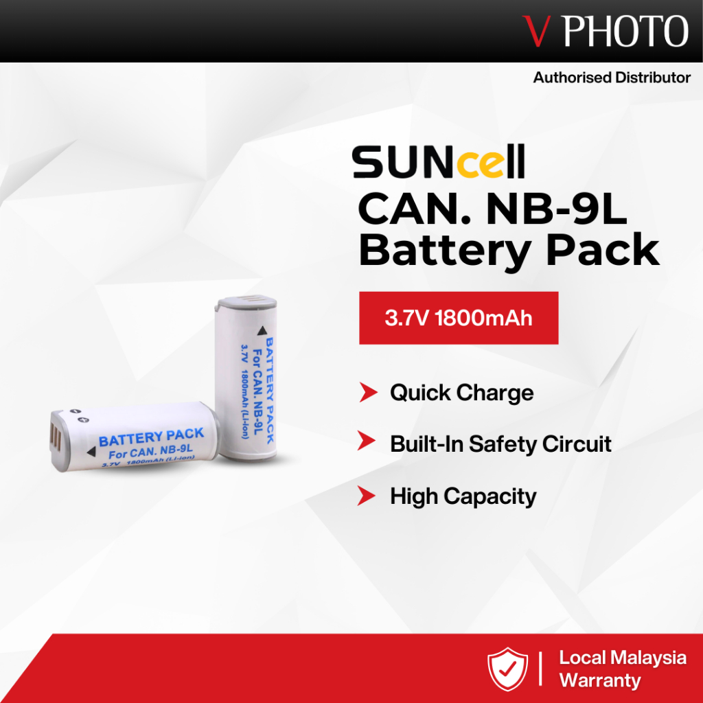 Suncell NB-9L 1800 mAh 3.7V Rechargeable Battery Pack | Shopee Malaysia