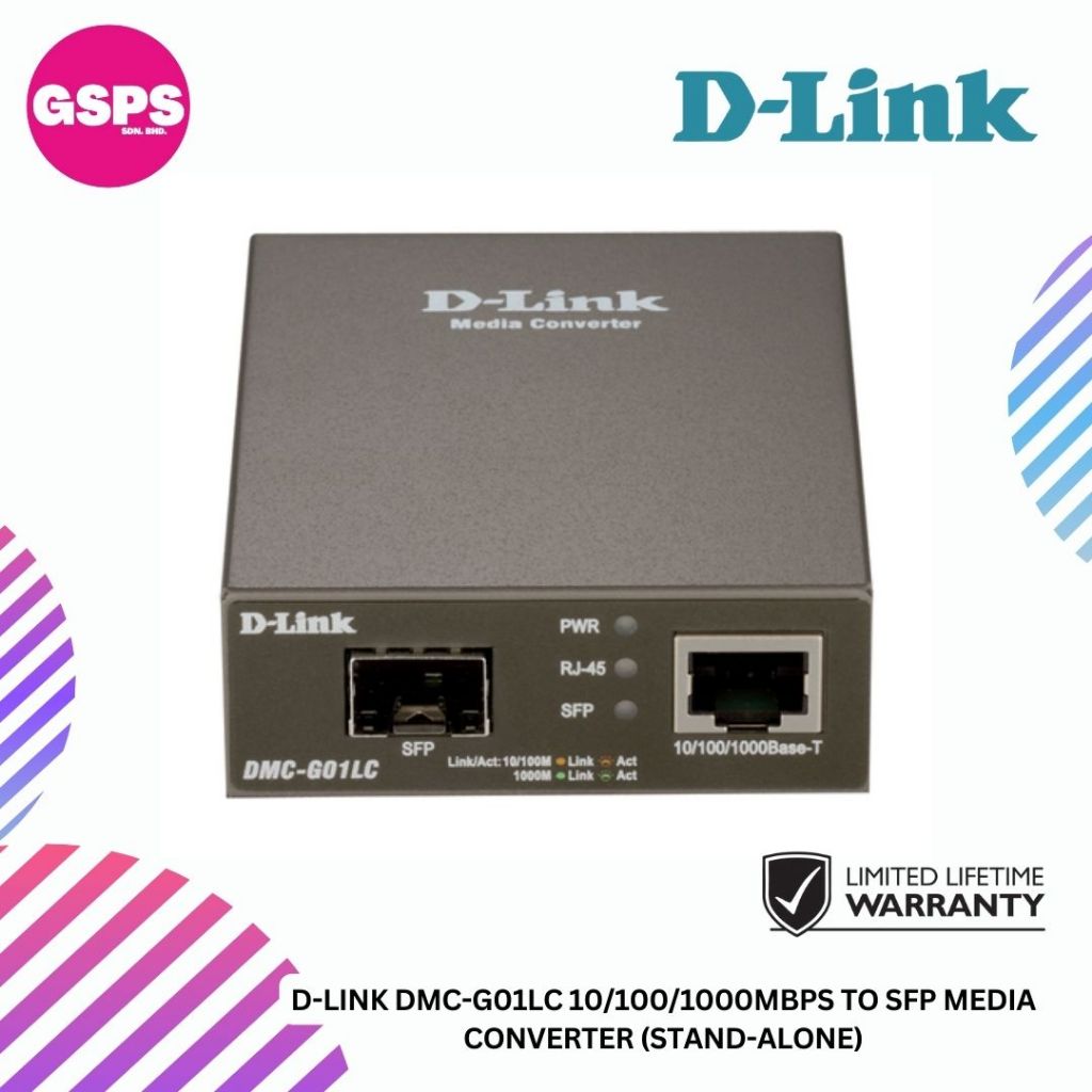 D-Link DMC-G01LC 10/100/1000Mbps to SFP Media Converter (Stand-Alone) | Shopee Malaysia
