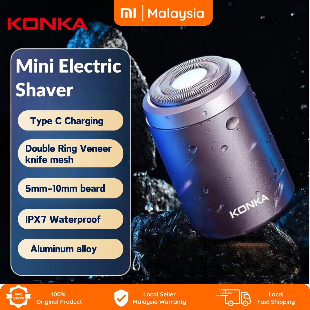 KONKA Portable Electric Razor Men's Shaver Type-C USB Recharge For ...