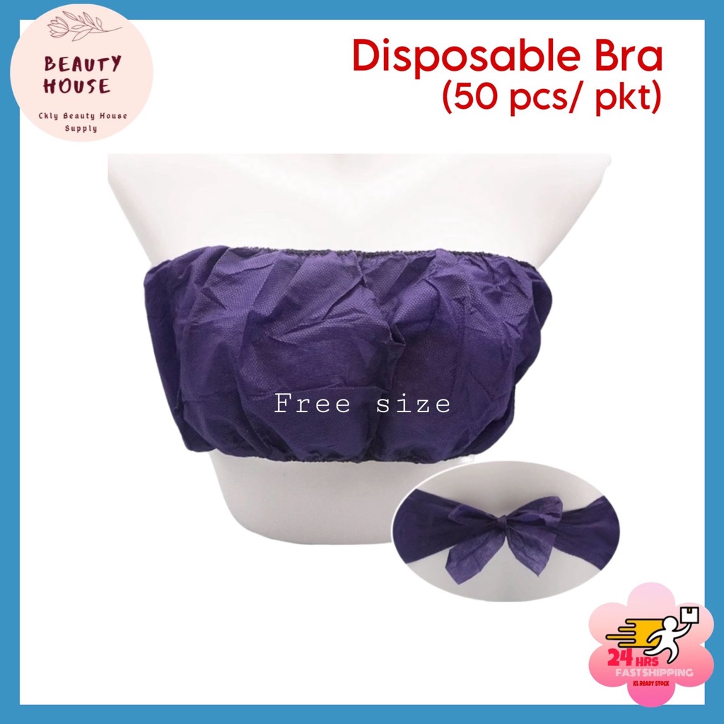 Disposable Bra Thick Non Woven Free Size Spa Travel | Shopee Malaysia