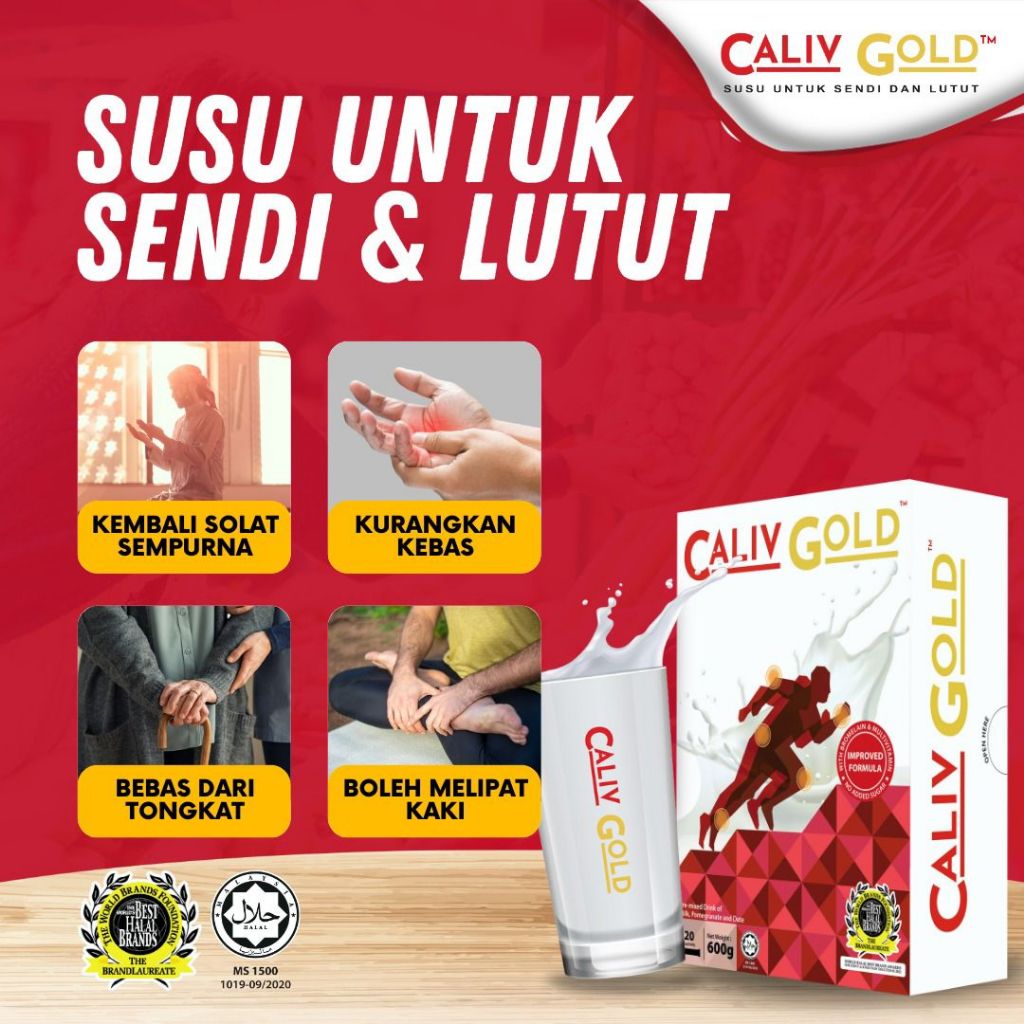 CALIV GOLD HQ Susu Untuk Tulang, Sendi & Lutut, Bantu Saraf & Gout ...