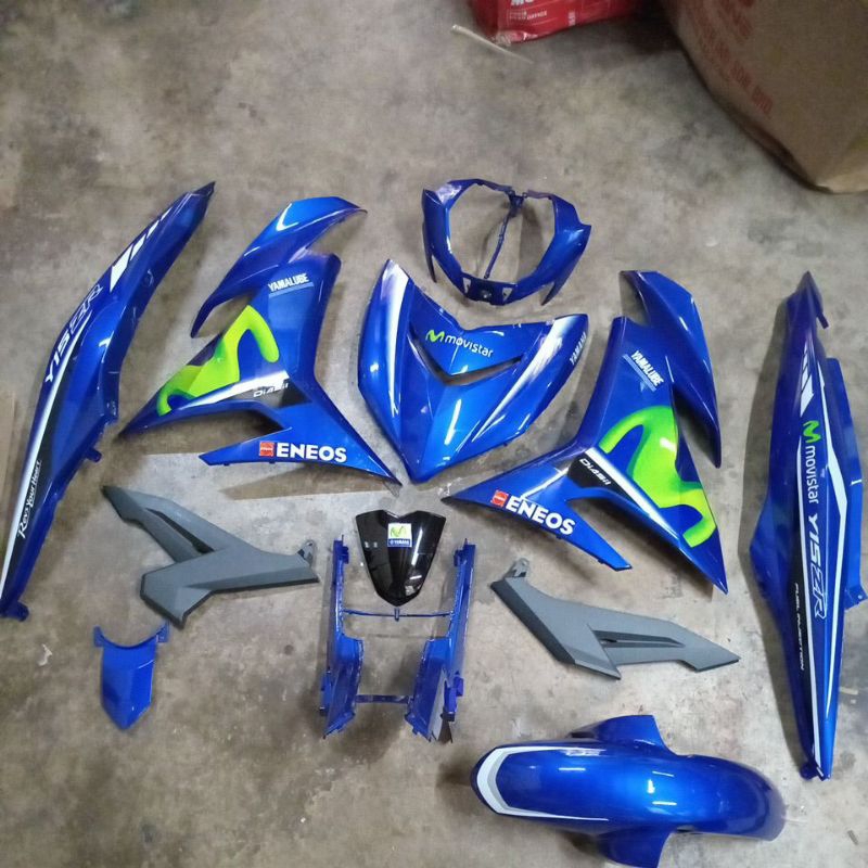 Y15 V2 BODY SET Cover Set Yamaha HLY ORGINAL BLUE MOVISTAR | Shopee ...