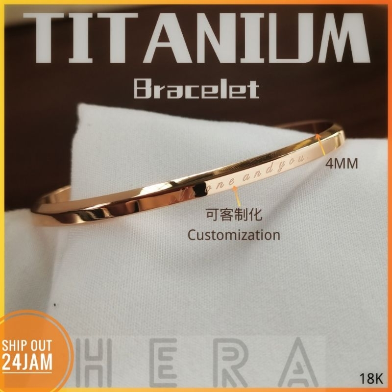 Gelang Titanium uniseks untuknya - Sesuaikan mesej rahsia anda | Hadiah ...