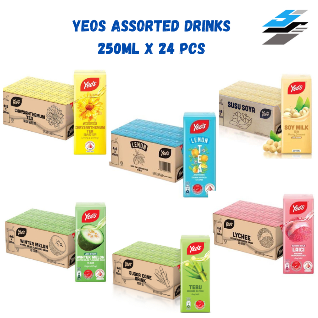 YEOS ASSORTED DRINKS 250ML X 24 PCS | Shopee Malaysia