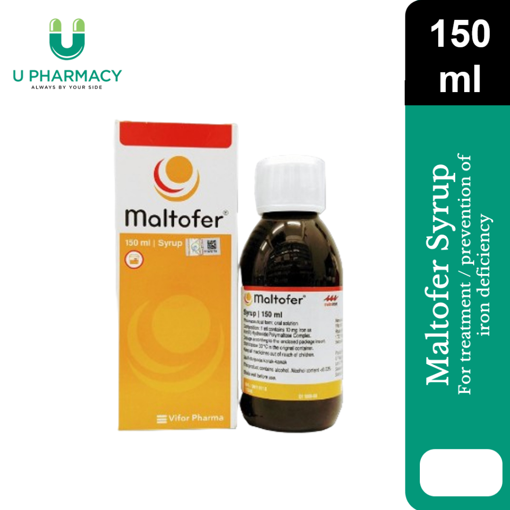 (U Pharmacy) Maltofer Syrup 150ml Liquid Iron Supplement for Iron ...
