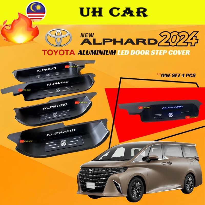 Toyota Alphard Ah40 2024 2025 Led Door Step Side Step Foot Step Kick ...