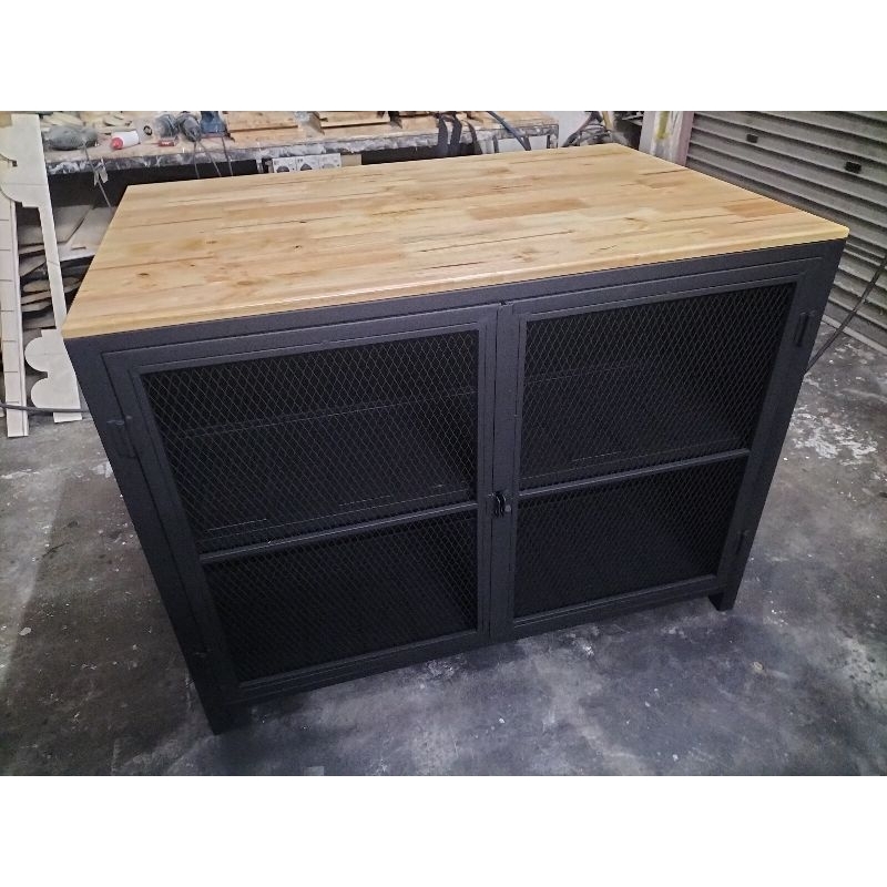 Industrial Solid Island Table design | Shopee Malaysia