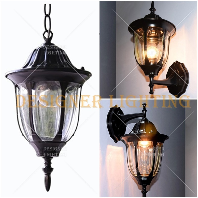 Classic Outdoor Lighting Lampu Dinding Lampu Tembok Hitam Black Outdoor ...