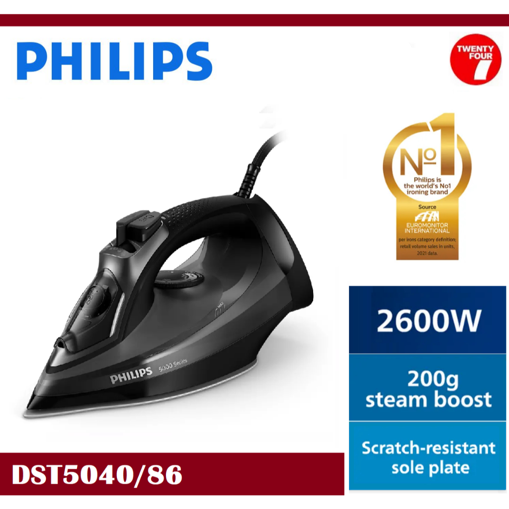 PHILIPS 5000 Series Steam Iron DST5040/86 (2600W) Garment Care ...