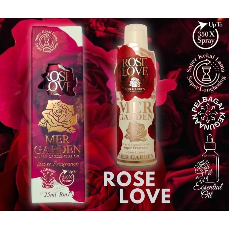 Rose perfume by Mer Garden READY STOCK 25ML | Shopee Malaysia