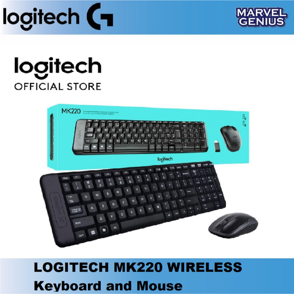 LOGITECH MK220 WIRELESS Keyboard and Mouse | Shopee Malaysia