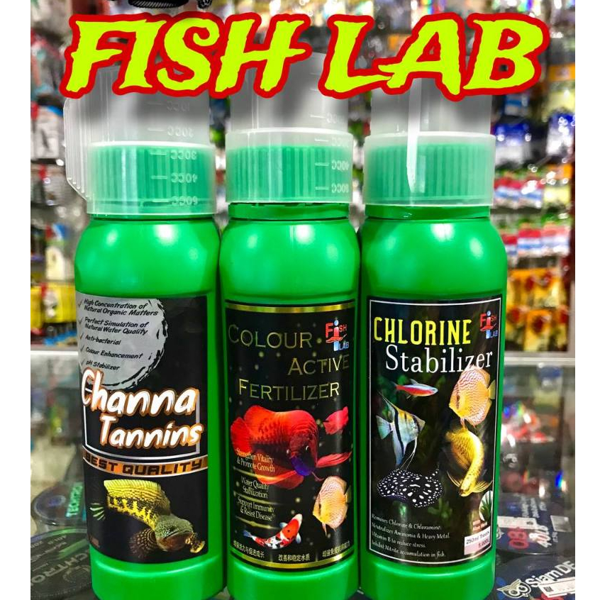 FISH LAB CHLORINE TANNIN AND COLOR FERTILIZER AROWANA CHANNA OTHER FISH ...